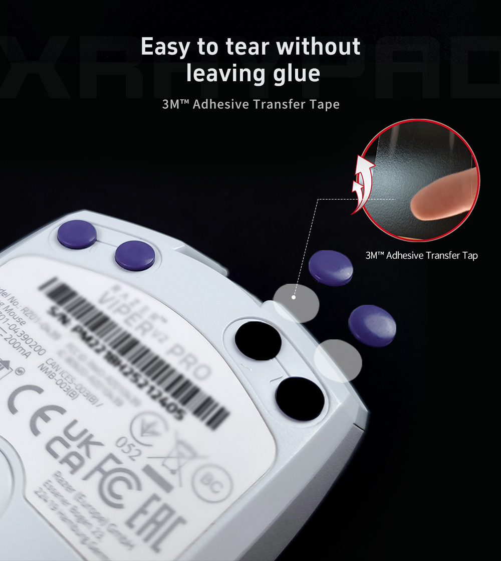 X-Raypad Obsidian Air DIY Mouse Skates Universal D6.5mm Dots – Quiet ...