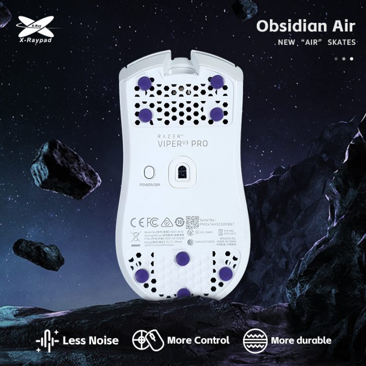 X-Raypad Obsidian Air DIY Mouse Skates Universal D6.5mm Dots – Quiet ...