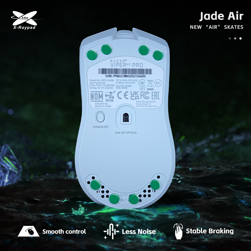X-Raypad Jade Air DIY Mouse Skates D6.5mm Universal Dots-Quiet & Speed ...
