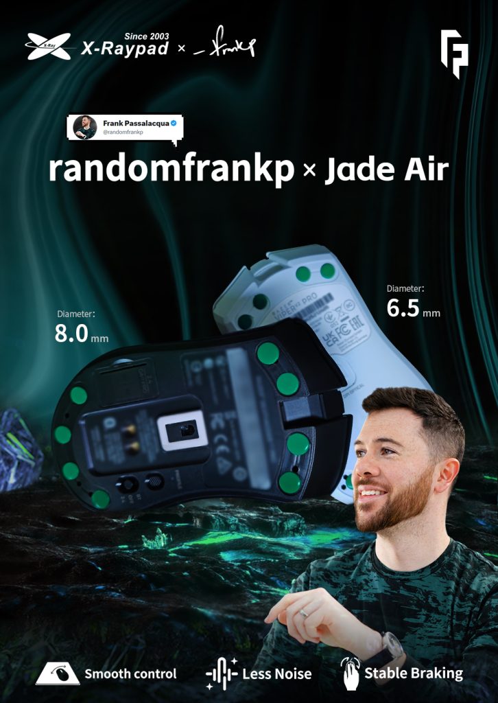 randomfrankp x X-Raypad Jade Air SE DIY Mouse Skates Universal Dots ...