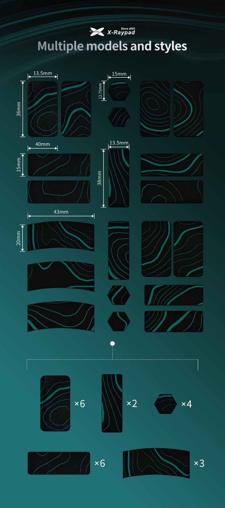 randomfrankp x X-Raypad Cicada Wings v2 Universal Pre-cut Tacky Grip ...