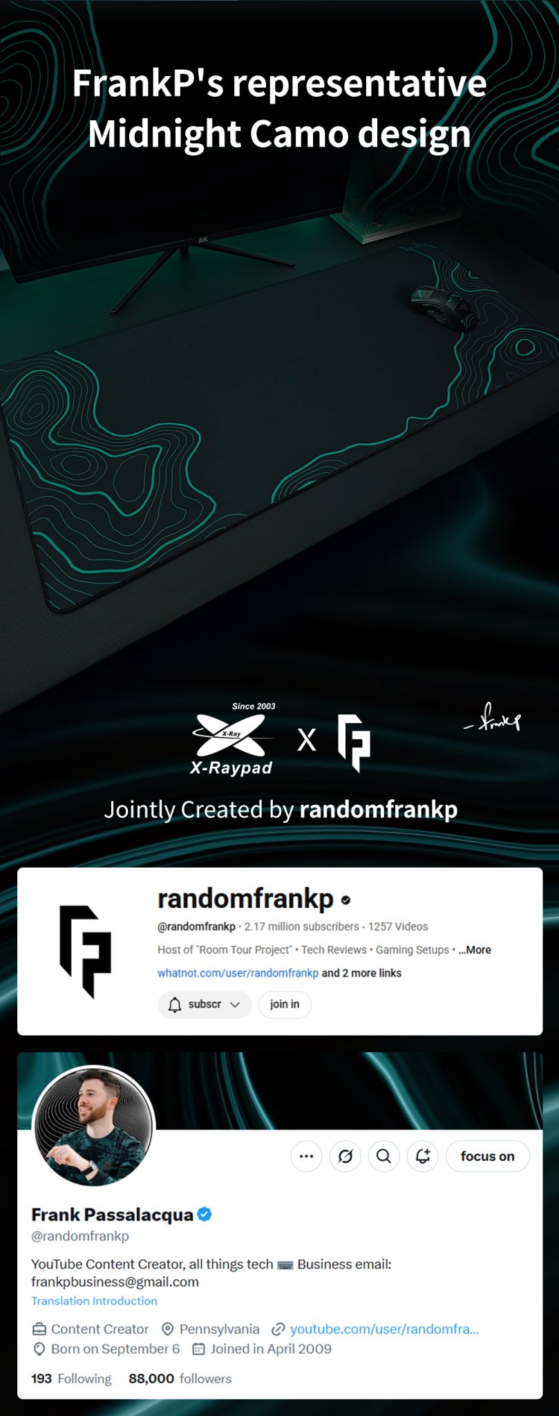 randomfrankp x X-Raypad ACE Control Gaming Mousepad – Midnight Camo – X ...
