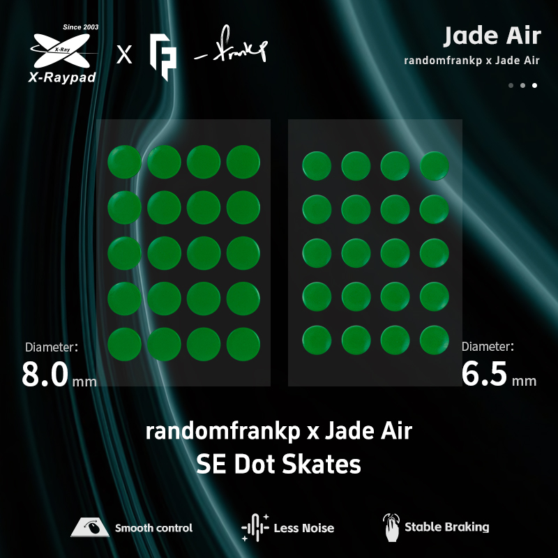 randomfrankp x X-Raypad Jade Air SE DIY Mouse Skates Universal Dots ...